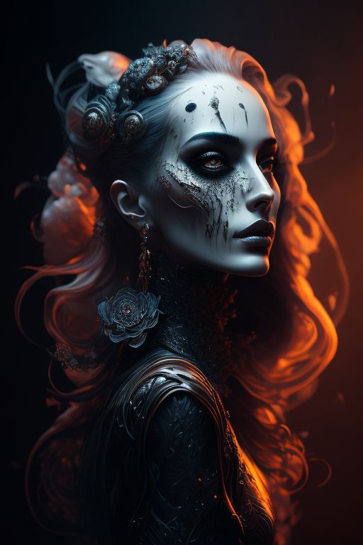 rude-newt301: super detailed art photo of a beautiful woman lich ...