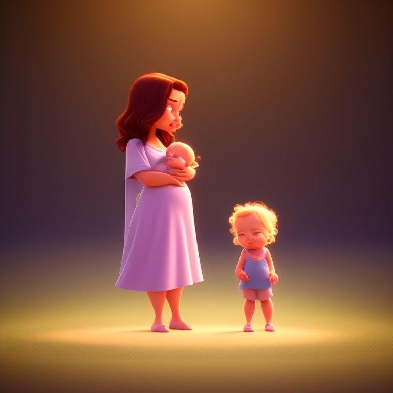 Animated Mother And Baby