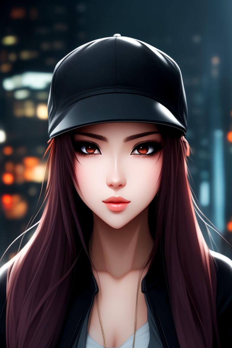 Cris Serious Urban World Woman With Black Cap 