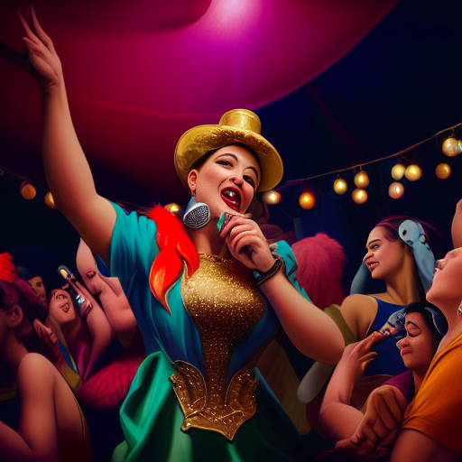 adept-oyster836: Woman ringleader of the carnival speaking into a ...