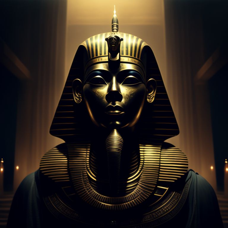 meager-eagle839: A young man in Tutankhamun's mask standing in front of ...