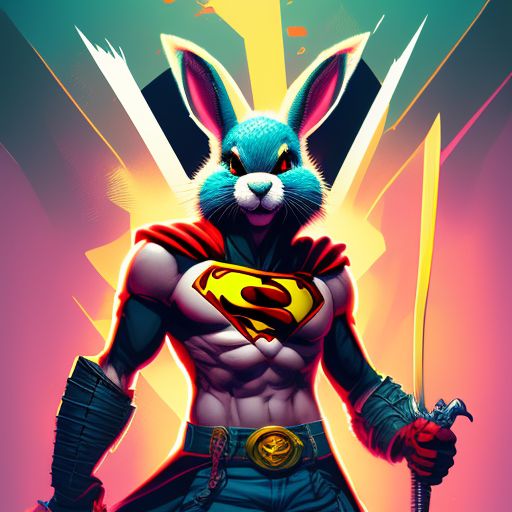 adept-bison181: Bad bunny with a sword