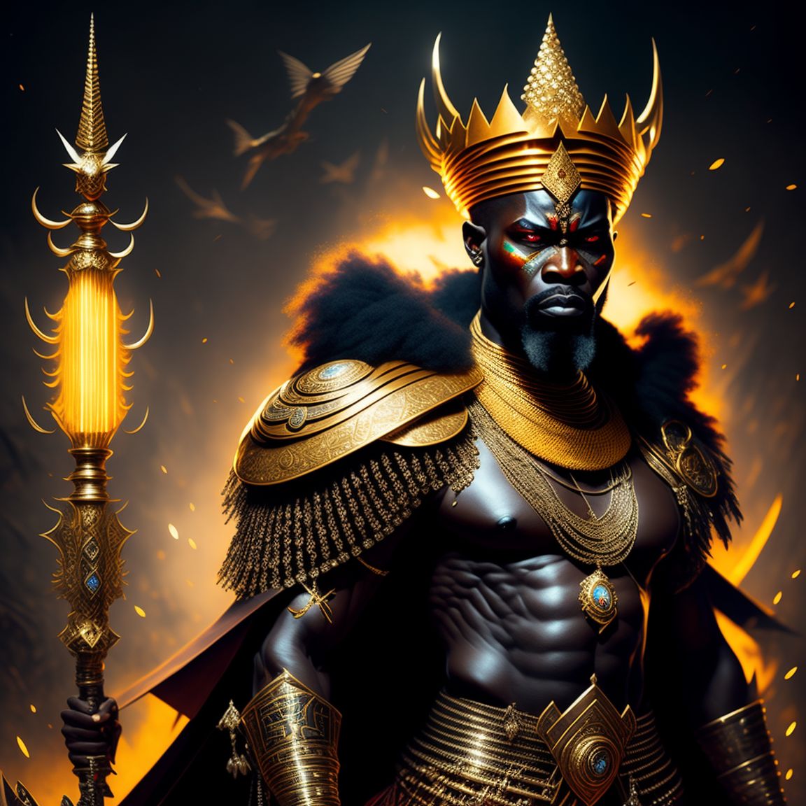 Angry King Painting