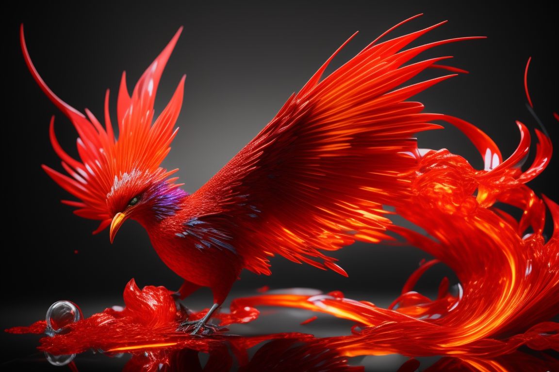 Red Phoenix Bird
