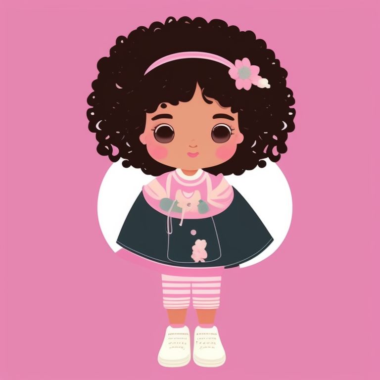 Little Hispanic Girl Cartoon