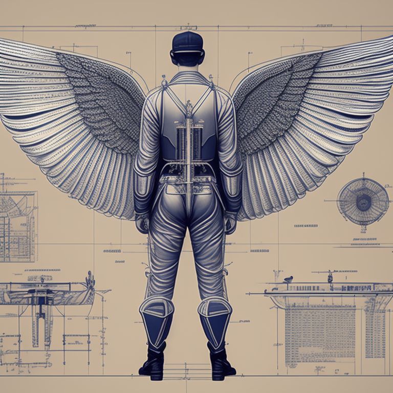 Person With Wings Drawing