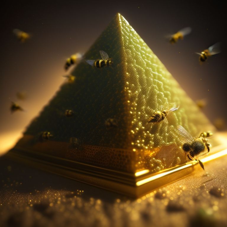 swarms.finance: a photorealistic shot of the great pyramid covered in ...