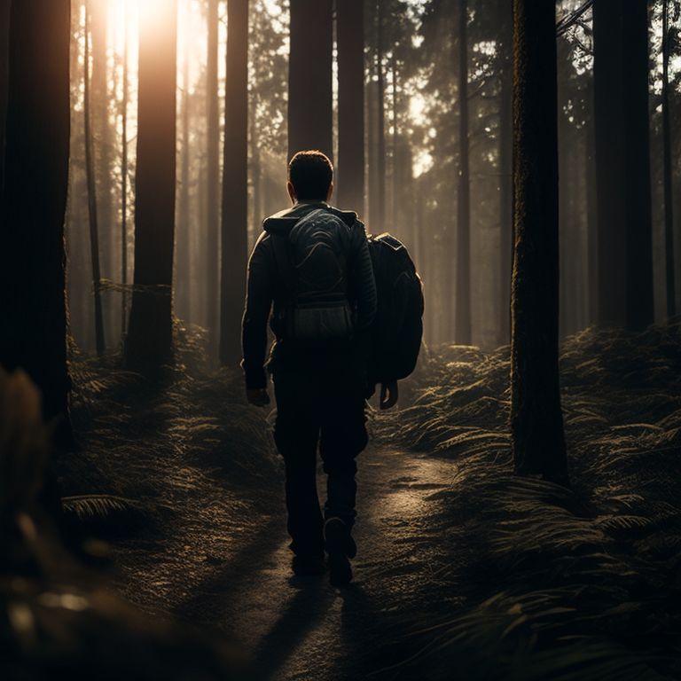 Man In The Dark Forest