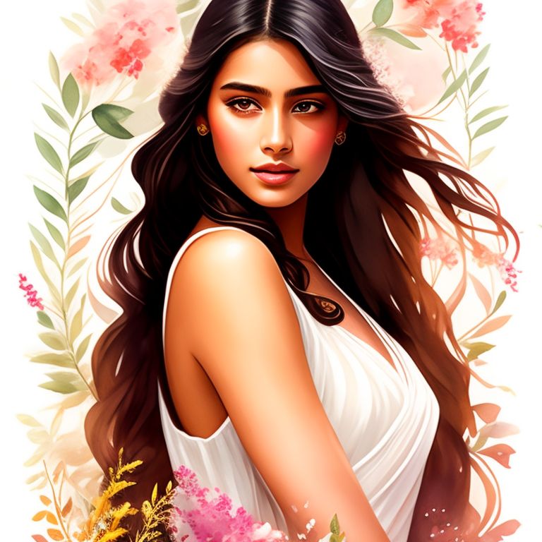 ashirashalom: Persephone indian girl with long wavy brown hair is ...