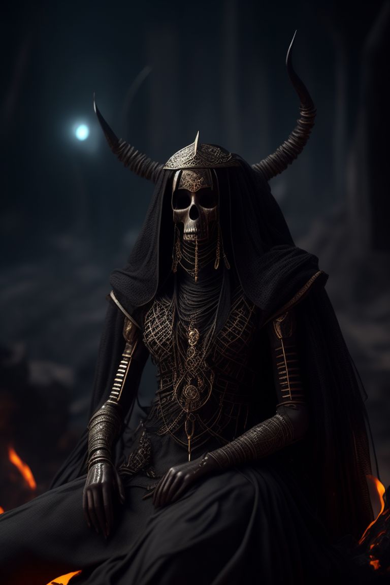 medium-gnat770: 3d model of arabic mythology desert witch in nearly ...