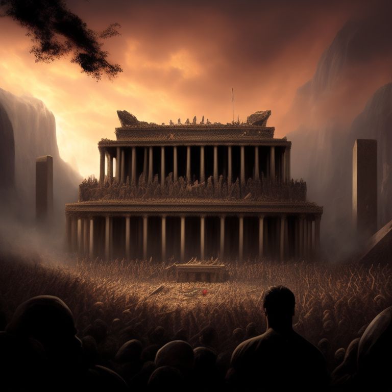 annual-ram673: create-image --scene "Samson Destroying the Temple ...