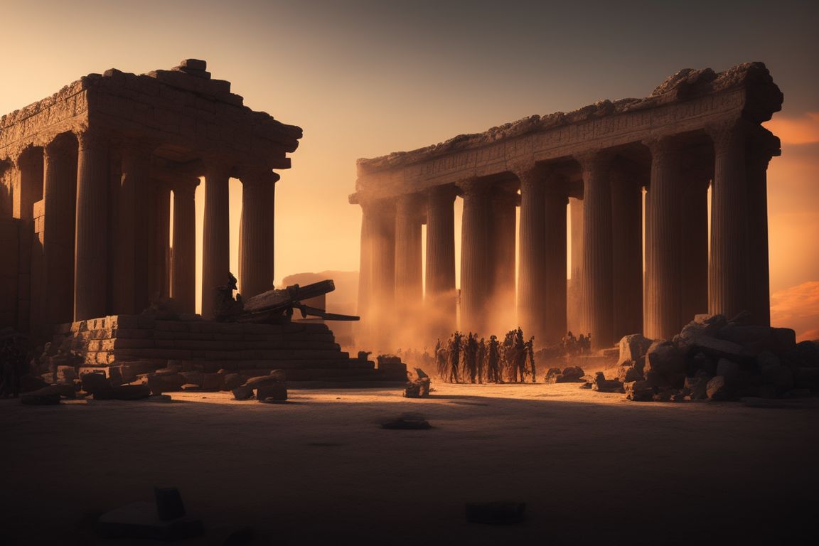 annual-ram673: create-image --scene "Samson Destroying the Temple ...