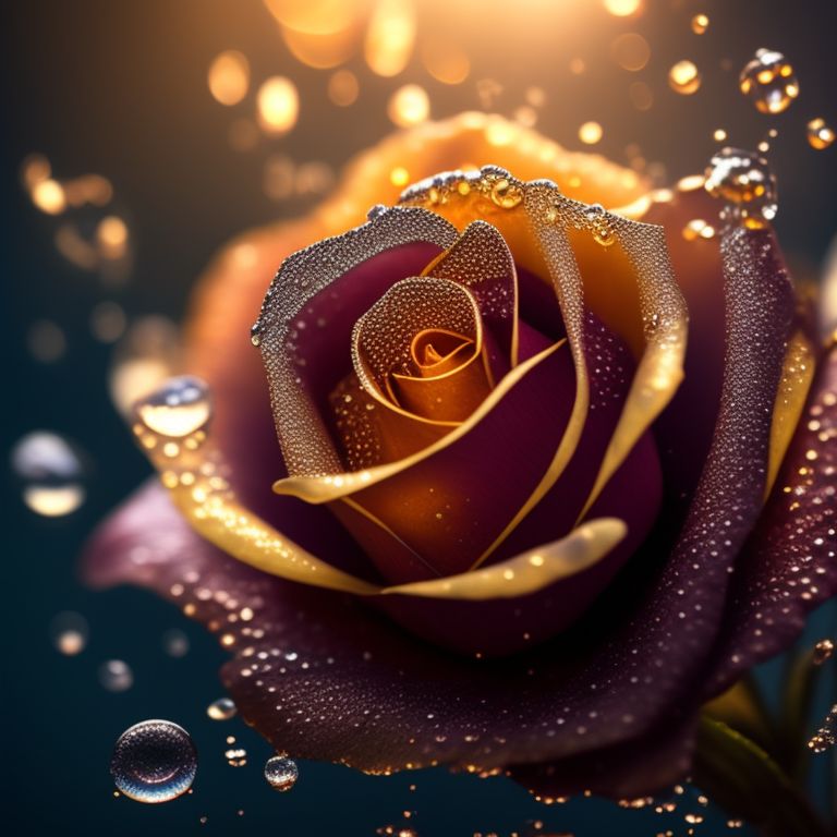 sensorium: one black rose, amazingly fluid, detailed, 3d fractals ...