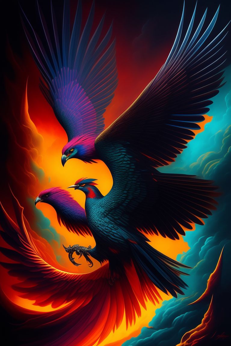 Shadow Phoenix Bird