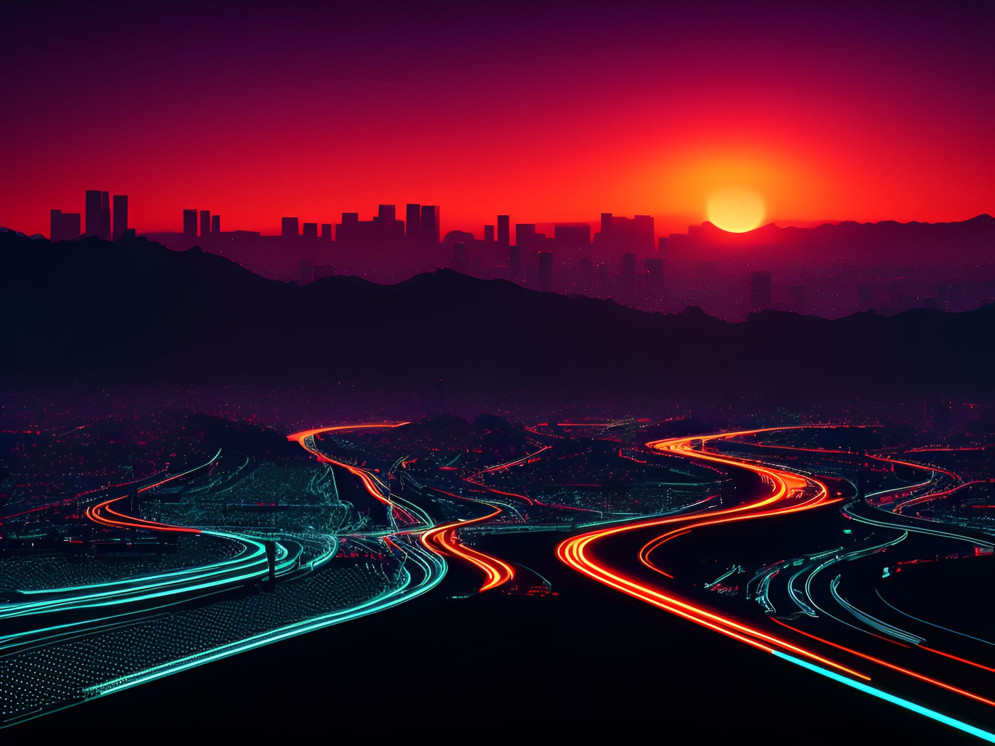 heathercooper: los angeles zombie sunset traffic patterns, sunset ...