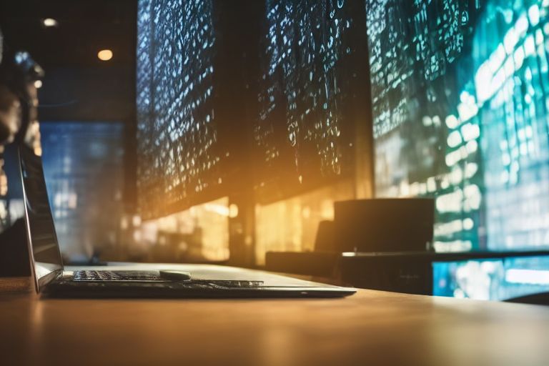 spiffy-mouse640: Programmer working on laptop computer with financial ...