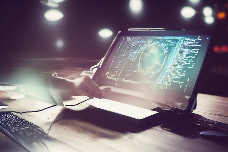 spiffy-mouse640: Programmer working on laptop computer with financial ...