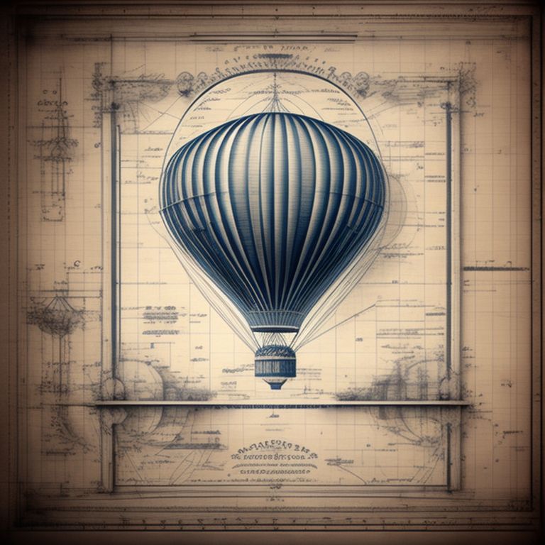 Hot Air Balloon Pencil Drawing