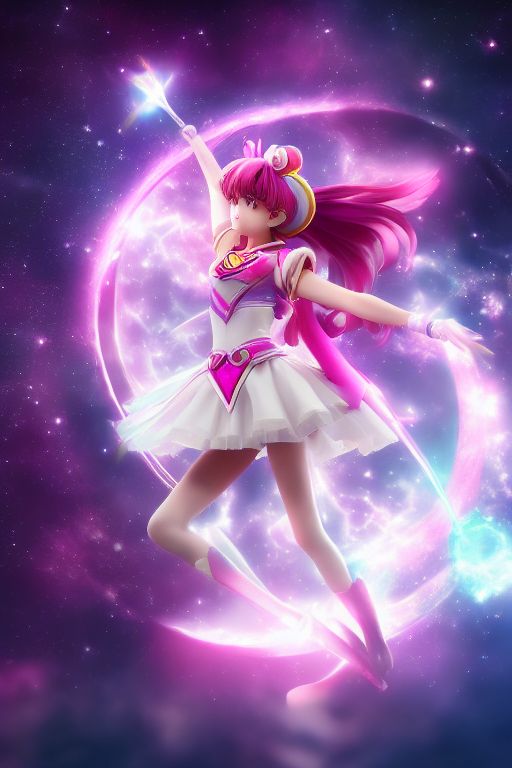 Cris: magical girl, magic, solo, full body, magic circle, magical ...
