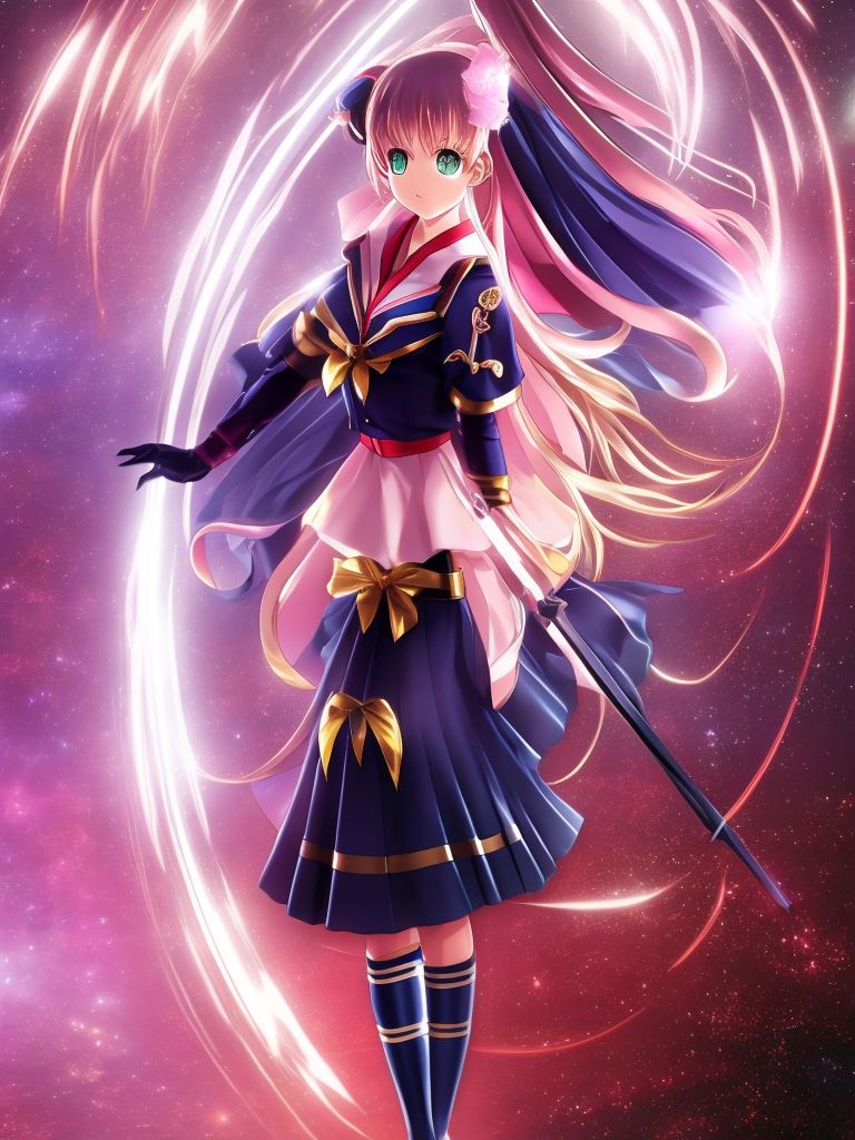 Cris: magical girl, magic, solo, full body, magic circle, magical ...