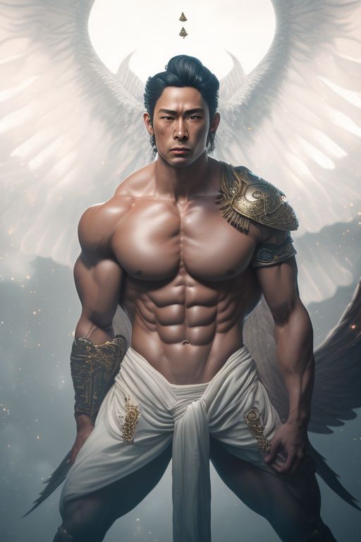 azaze.lA.I.art: japanese muscle men, full body , massive erection and ...