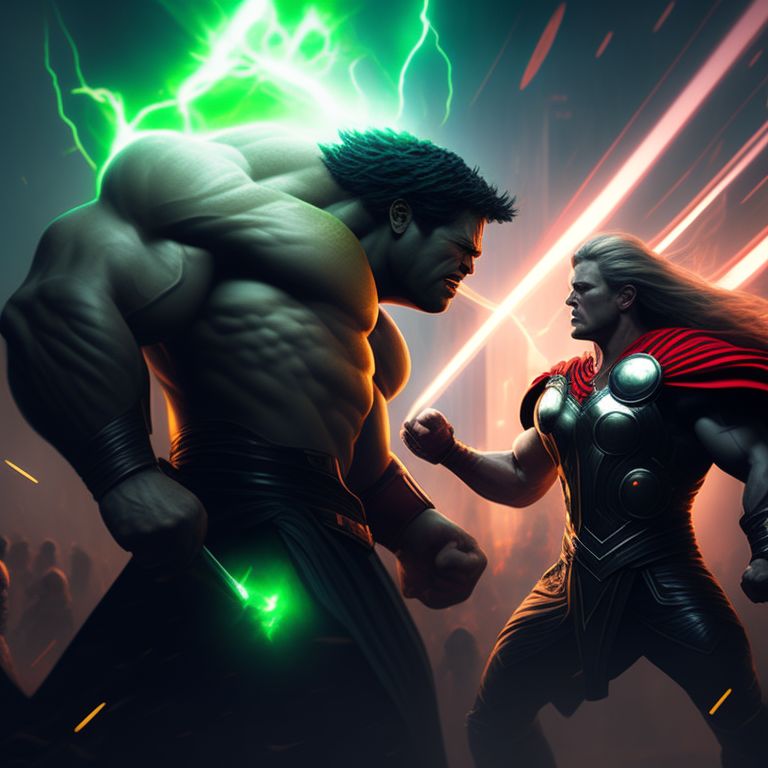 Hulk Vs Thor Drawings