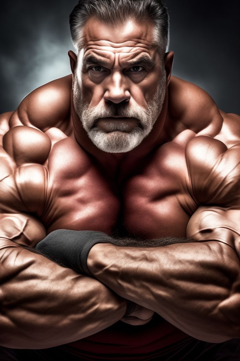vague-magpie504: gigantic muscular old man hulking out with huge ...