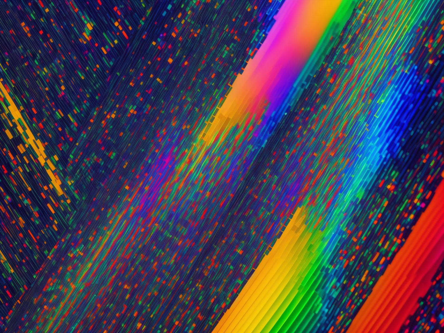 heathercooper: A rainbow as a mosaic of pixelated images ...