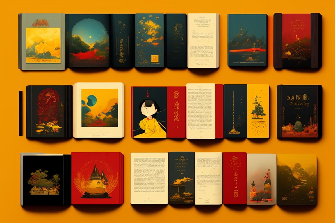 minor-ant965: books full screen modern, yellow, red, black