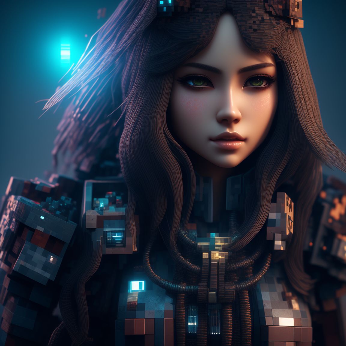 MShare: girl, cyberpunk, full body, character design, artstation ...