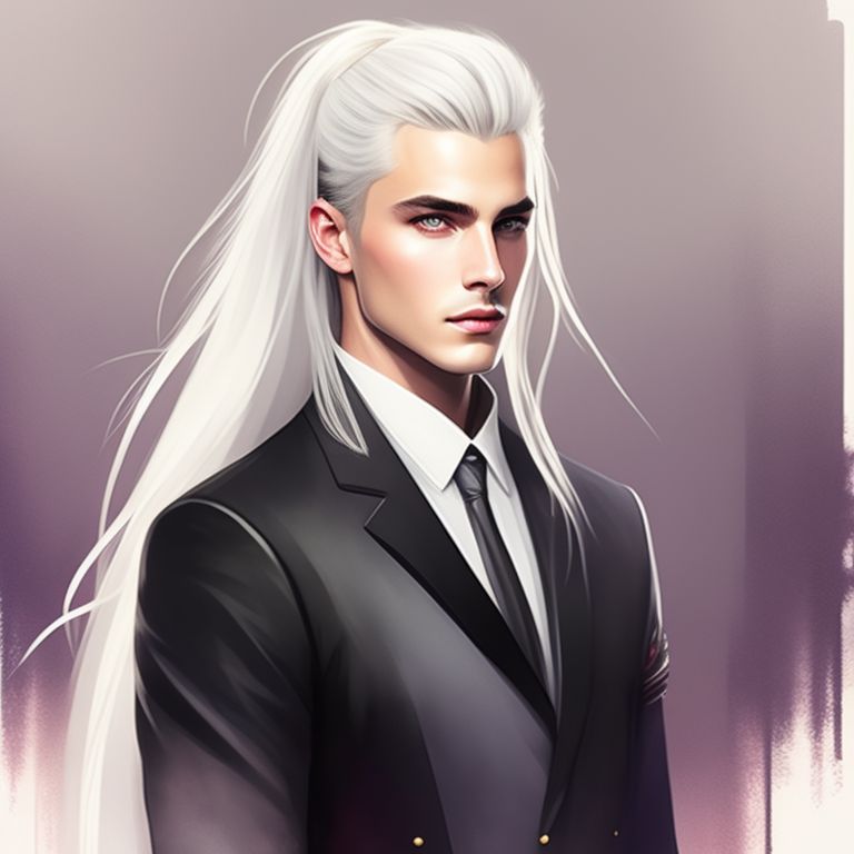 Handsome Vampire Men Long Hair