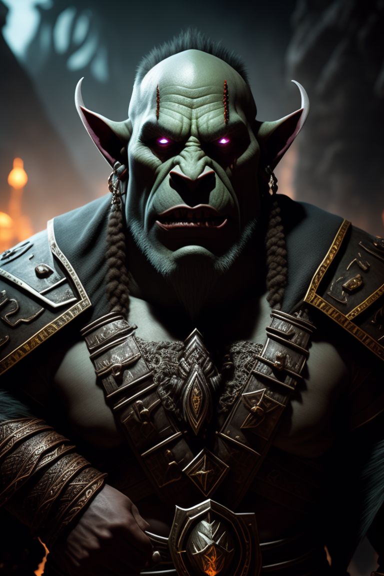 same-eland518: PORTRAIT OF AN ORC FROM WORLD O F WARCRAFT