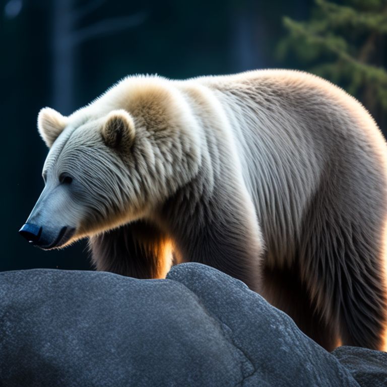 Albino Grizzly Bear