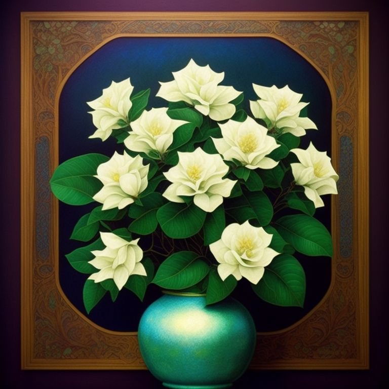 worldly-crow60: gardenias, cloisonne