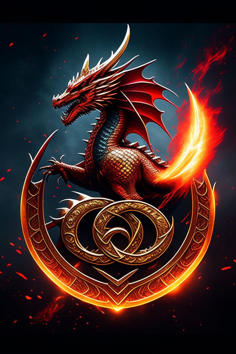 Epic Fire Dragon Symbol