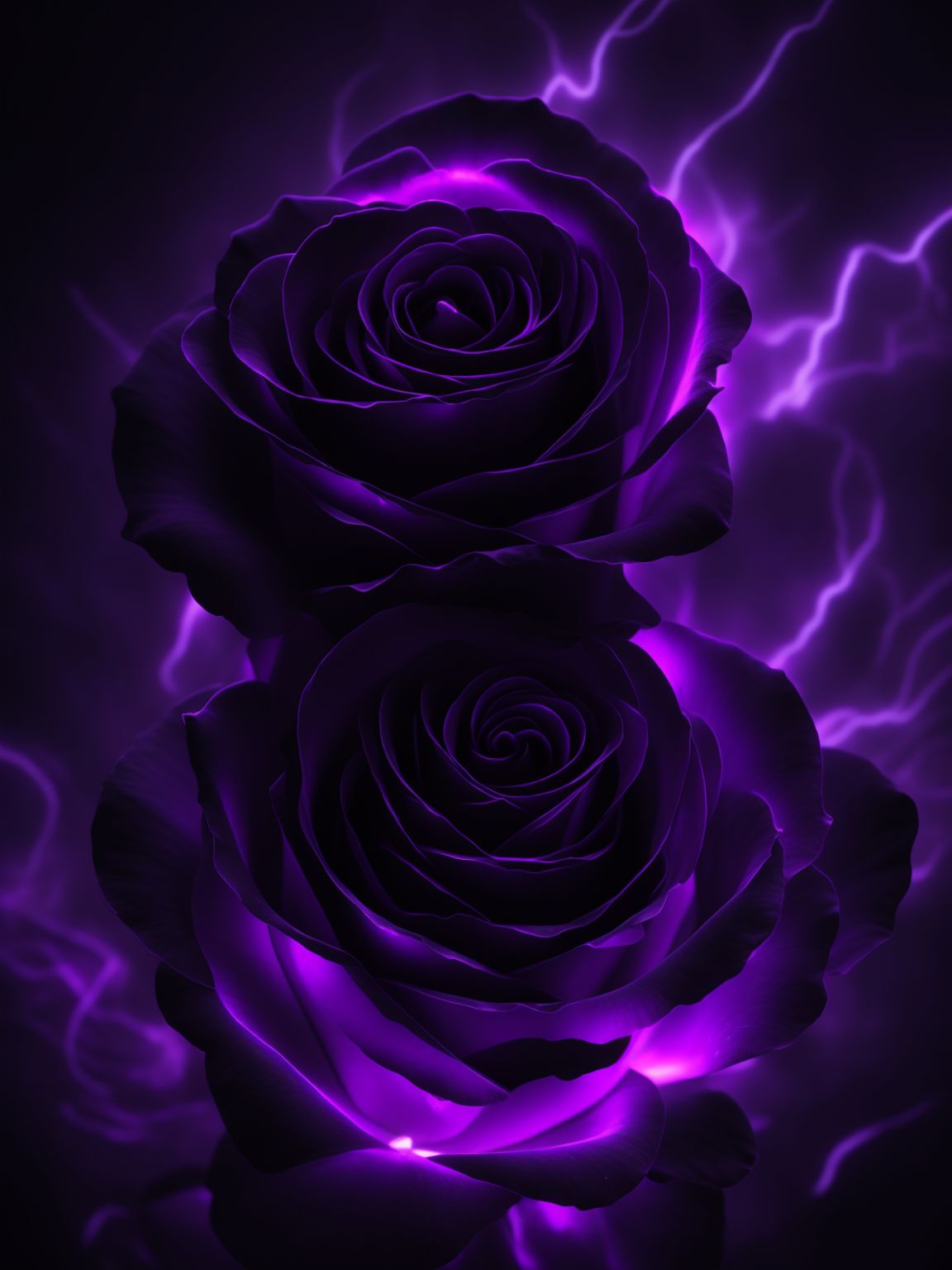 Black And Purple Rose Wallpaper