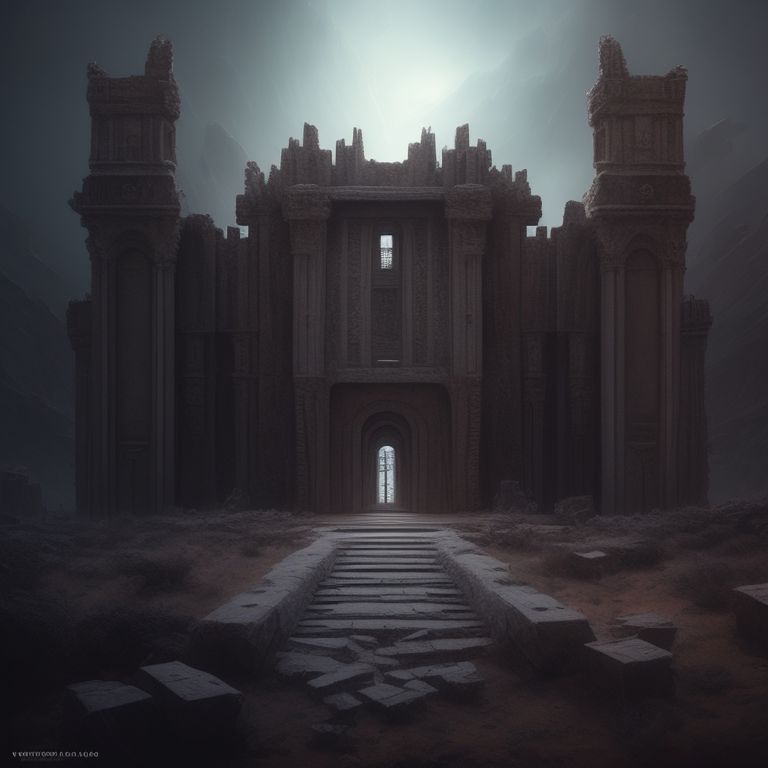 idle-crane566: an ominous abandoned fortress in a desolate desert pale vale