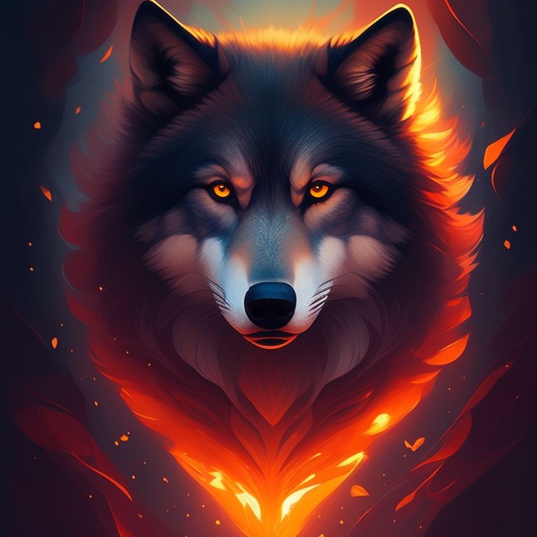Elemental Wolf Background