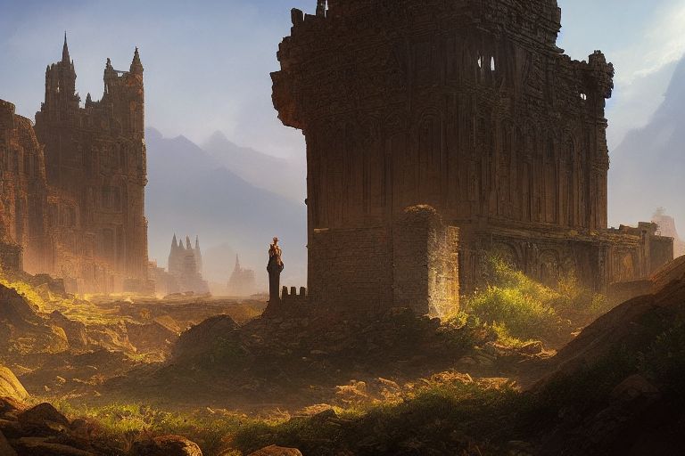 idle-crane566: an ominous abandoned medieval castle in ruins, in a ...