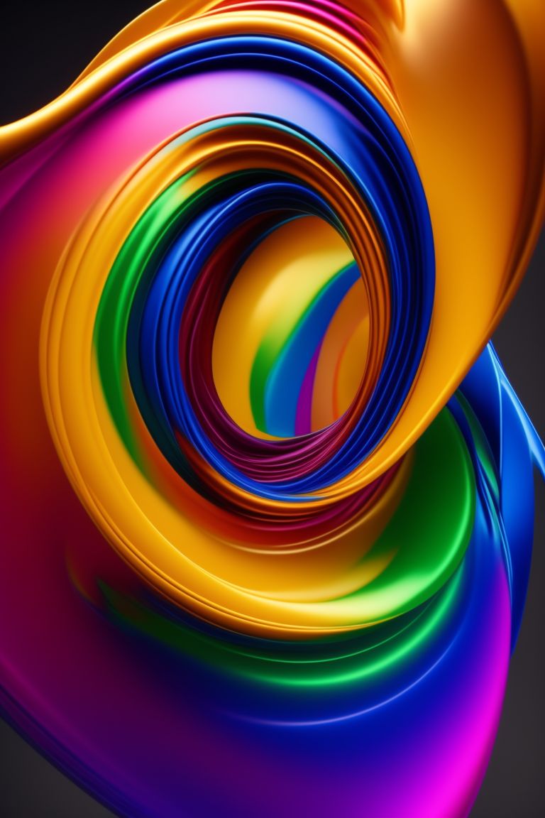 AlenPi: rainbow wind swirl, dynamic, shine, 8k