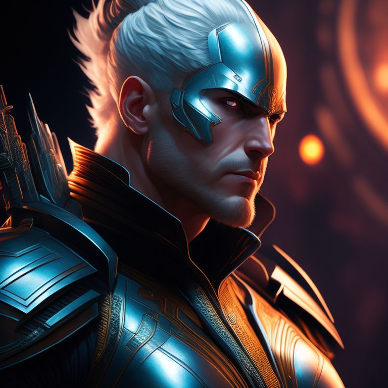 mushy-loris334: A panter in white armor, fierce face, with battle scars ...