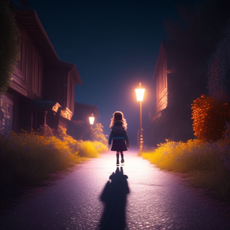 Girl Walking In The Dark