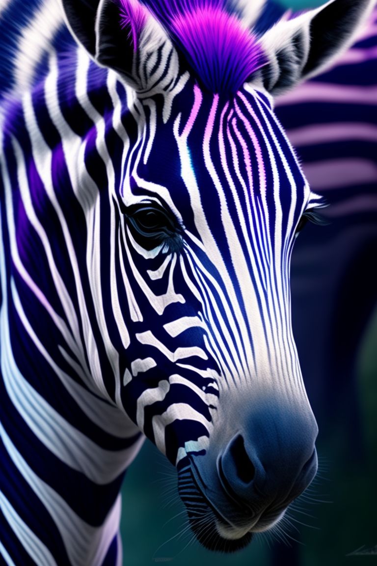 Purple And Blue Zebra Print