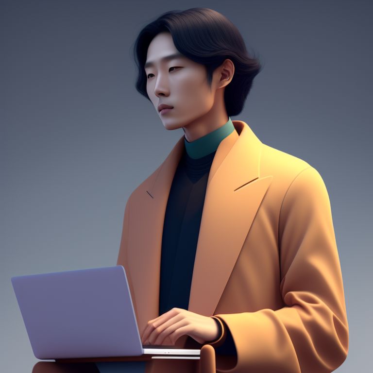 sinful-otter787: Korean software engineer, male, no glasses, standing ...