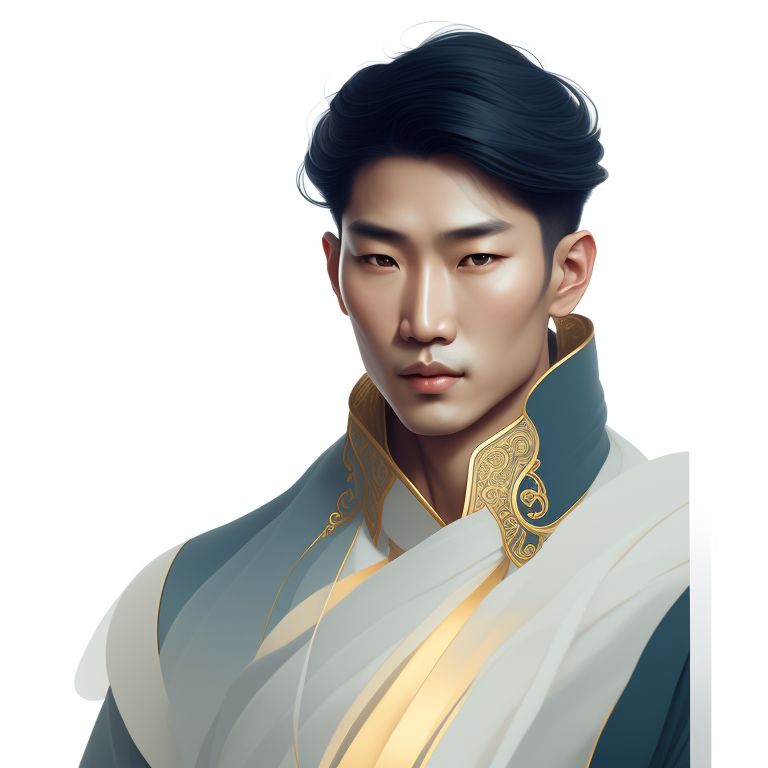 sinful-otter787: asian male, serious, handsome, mystical, prince