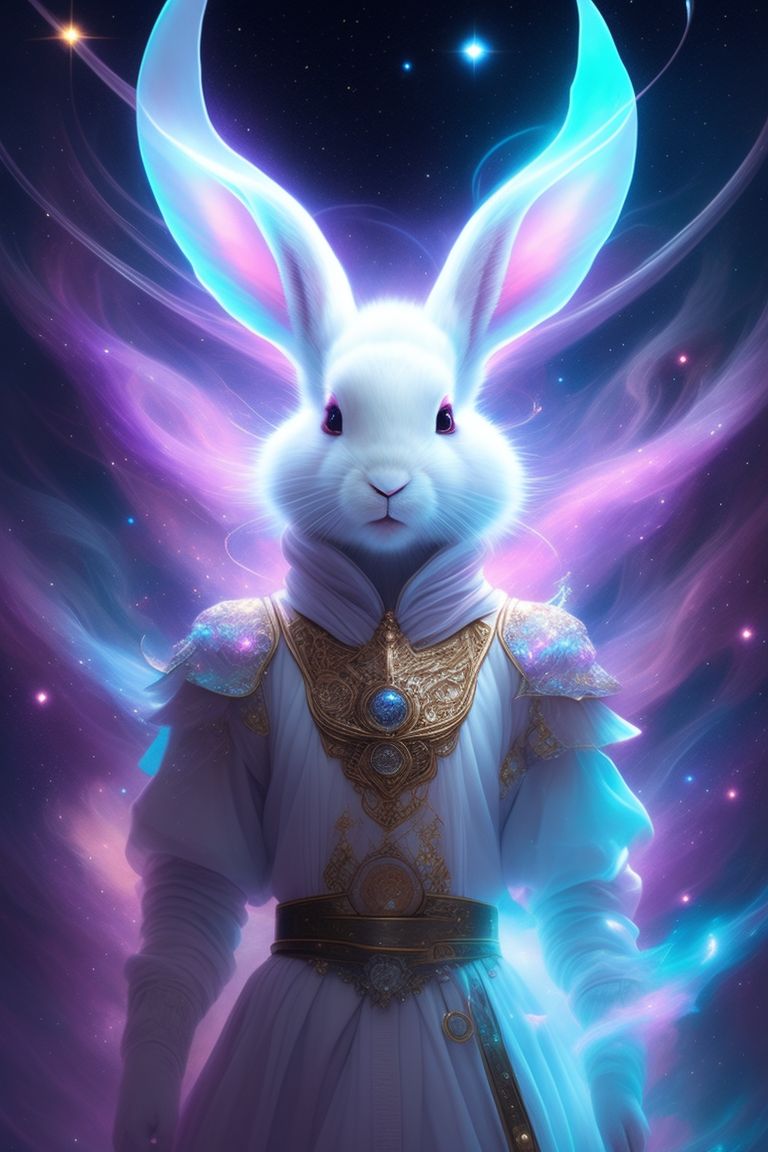 able-mink85: White Rabbit Wizard, wearing purple, Casting Blue fire out ...