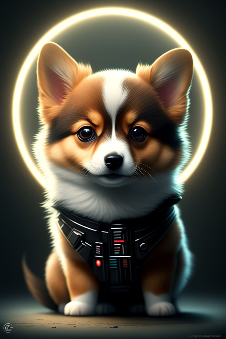 AlenPi: Corgi puppy as a Star Wars character