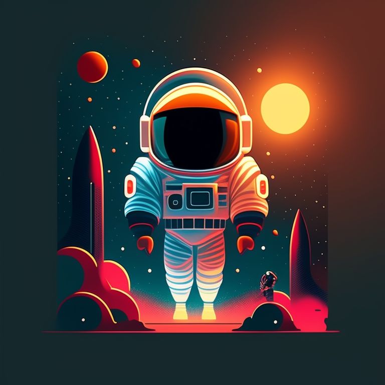 massive-lion230: Astronaut with rocketship