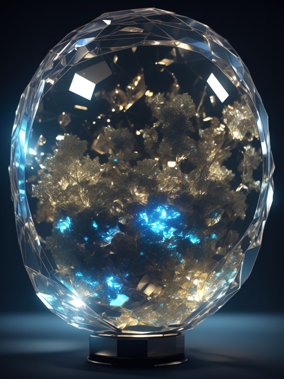 irwintay96: luxury crystal boy, panda is inside, 3d, 4k , realistic