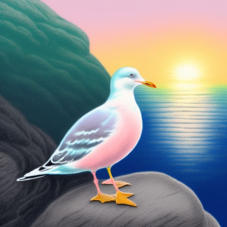 snappy-horse266: A seagull on a rock , adorable, lovely, nice sea back ...